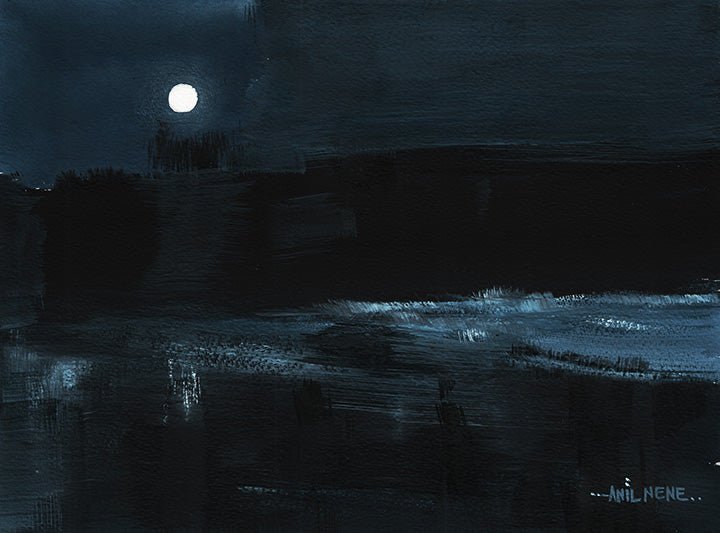 Moon Rise Original Painting For Sale By NeneArts | NeneArts