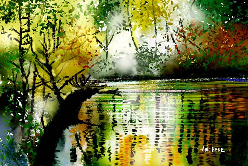 Reflection Digital Art Abstract Digital Painting, Digital Arts By